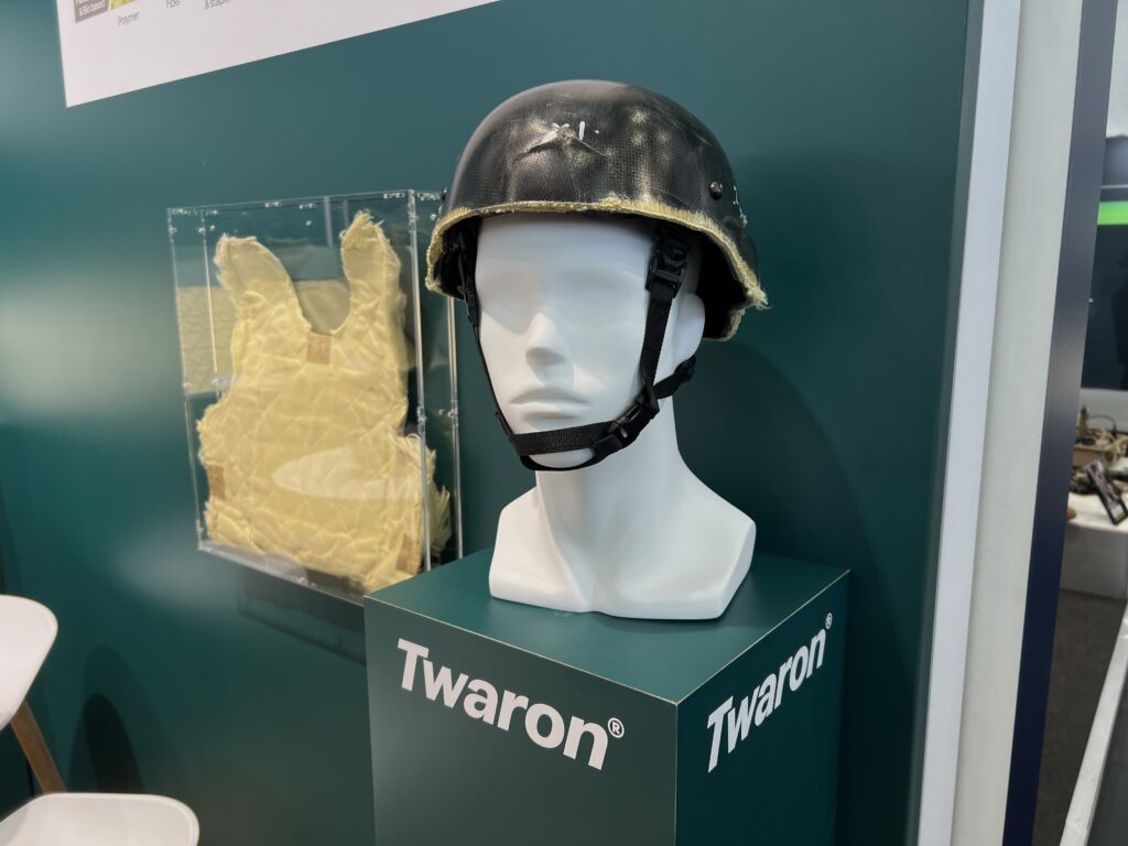 Fully Recycled Ballistic Helmet Prototype at Enforce Tac 2024